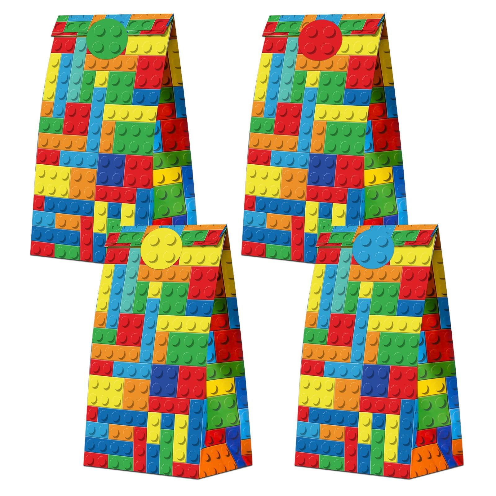 BCHOCKS 30 PCS Party Favor Bags for Building Blocks Party Supplies ...