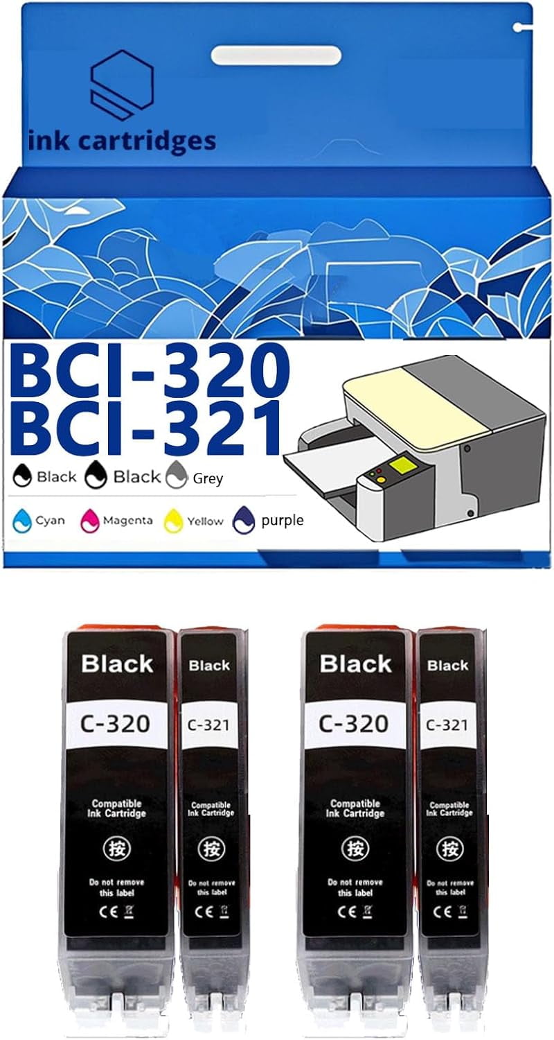 BCI-320 BCI-321 Ink Cartridges Compatible for Canon IP3600 IP4600 ...