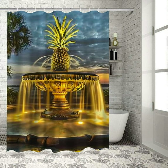 BCIG Pineapple Palm Tree Bathroom Decoration Set with Hook, Colorful ...