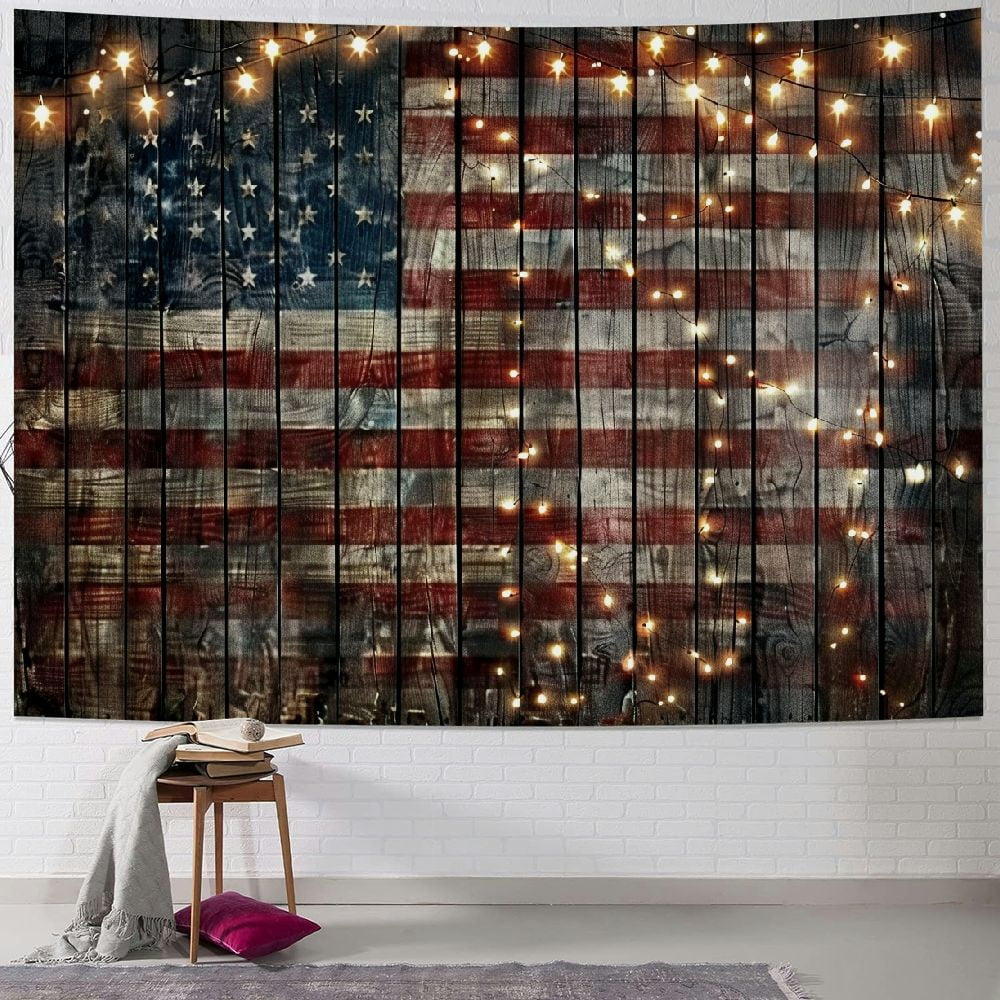 BCIIG 3d Vintage American Flag Tapestry Wall Hanging for Bedroom Small ...
