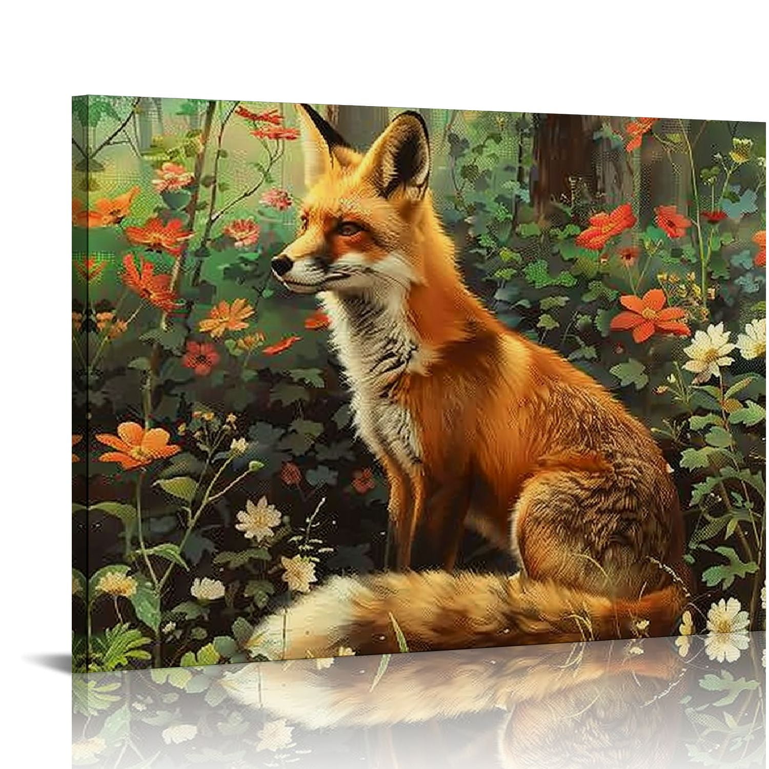 BCIIG Abstract Fox Wall Art Fox Canvas Indoor art wall decoration home ...