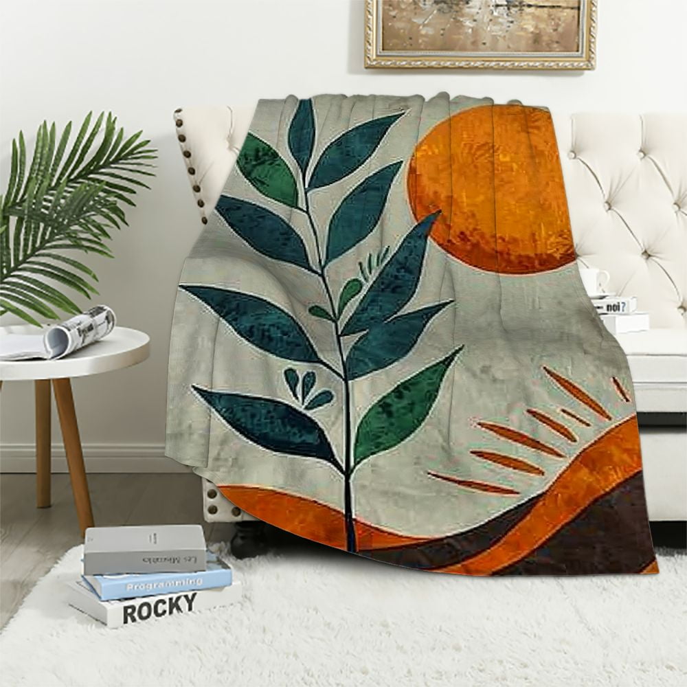 BCIIG Abstract Modern Throw Blanket for Women Boho Mid Century ...