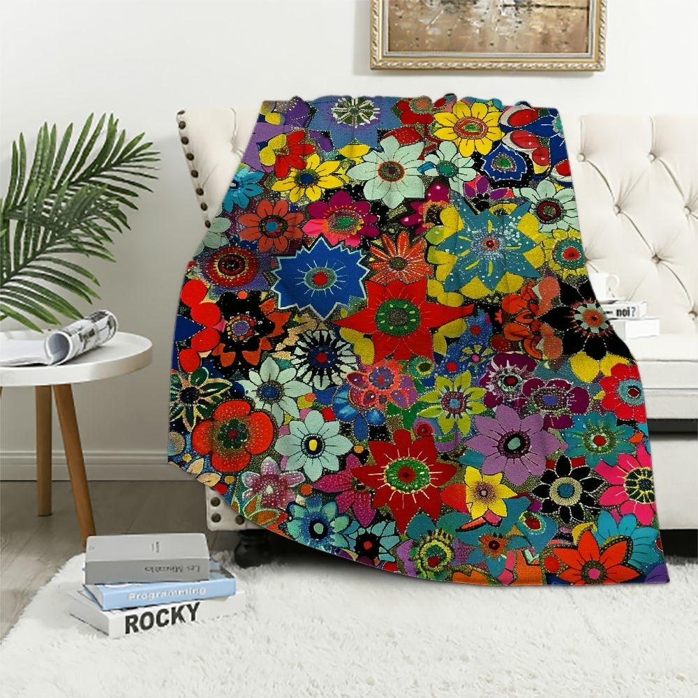 BCIIG Abstract Shapes Warm Lightweight Blanket Soft Fleece Throw ...