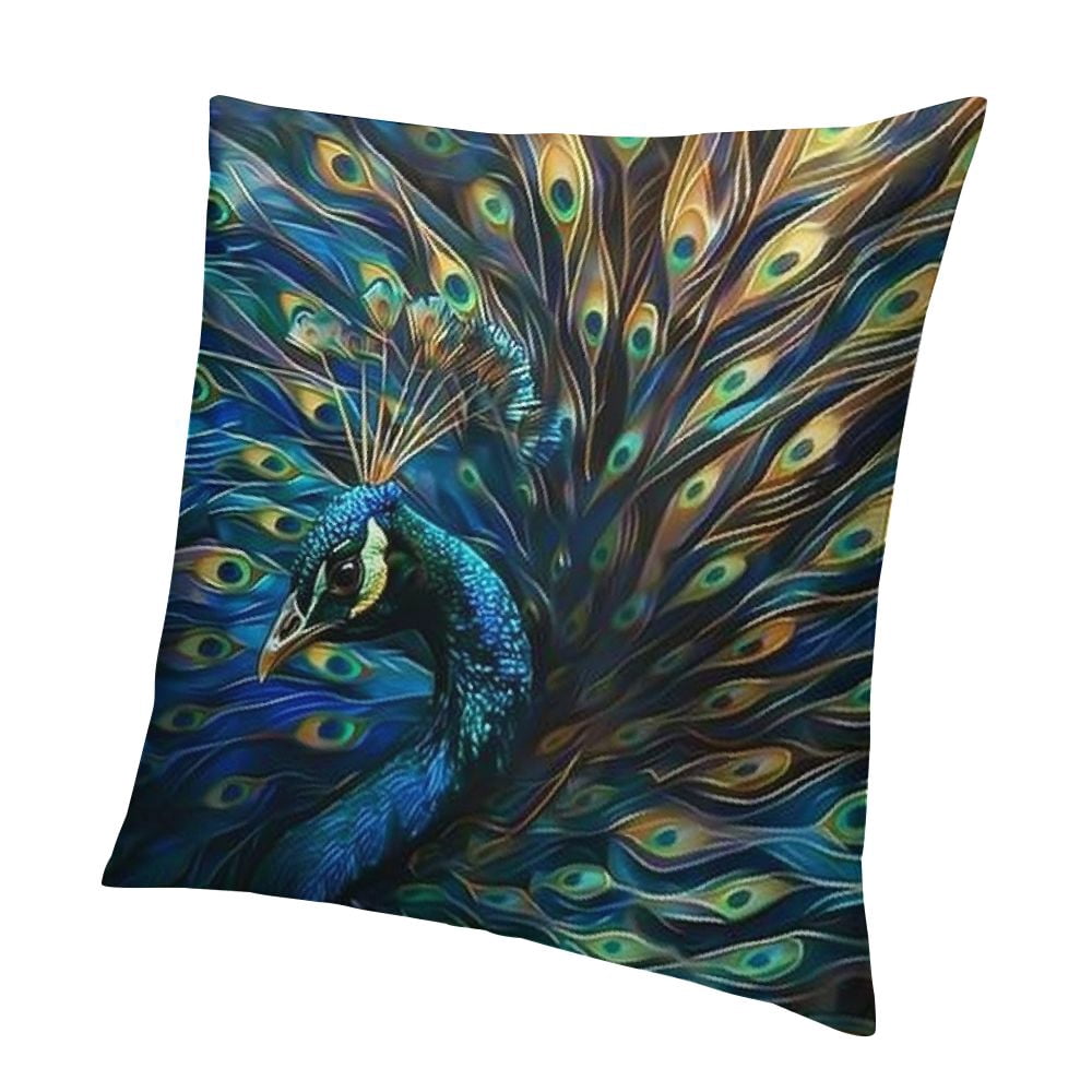 BCIIG Abstract Spiral Feather Print Car Throw Pillow Covers Green Swirl ...