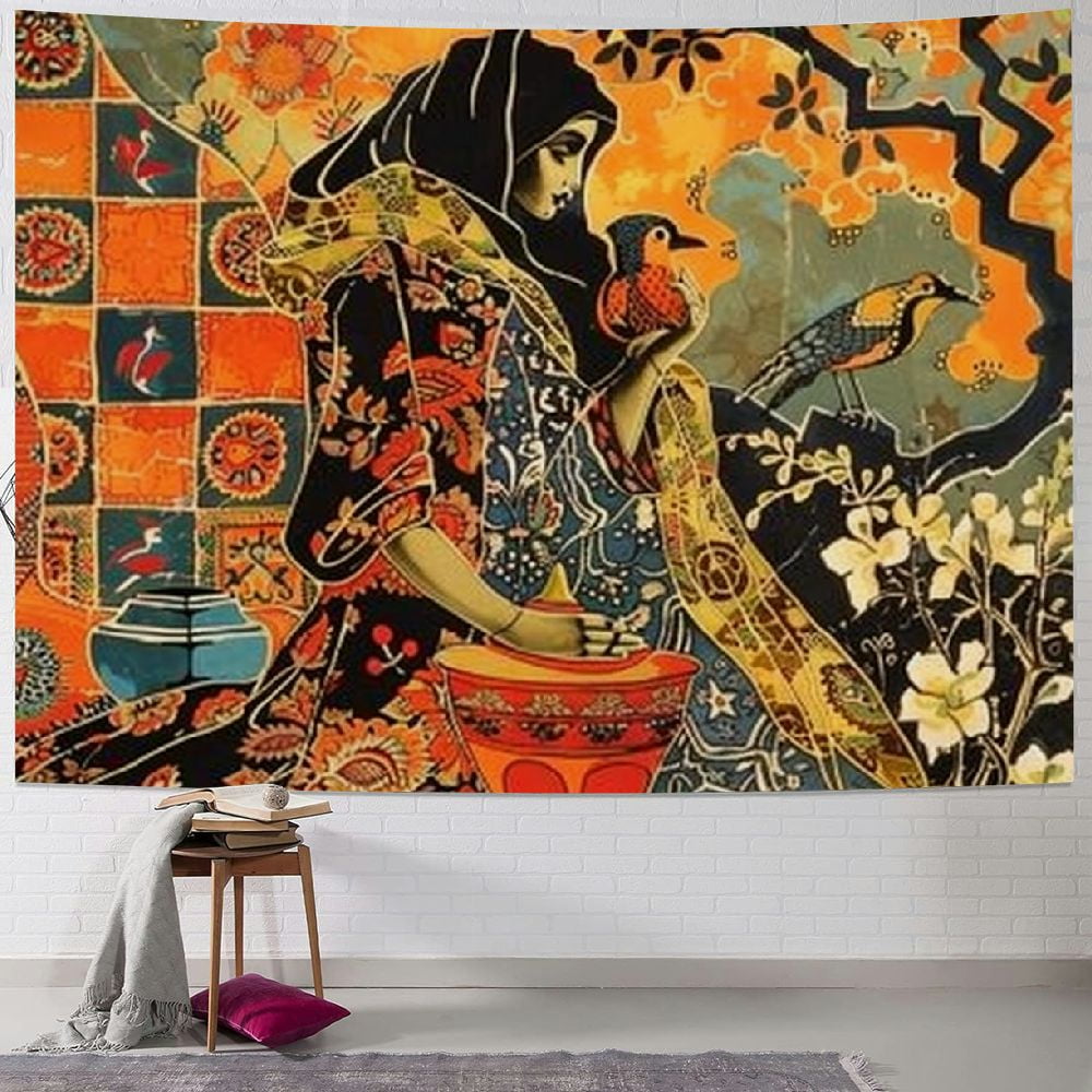 BCIIG African Black Girl Tapestry Wall HangingAfrica Aboriginal ...
