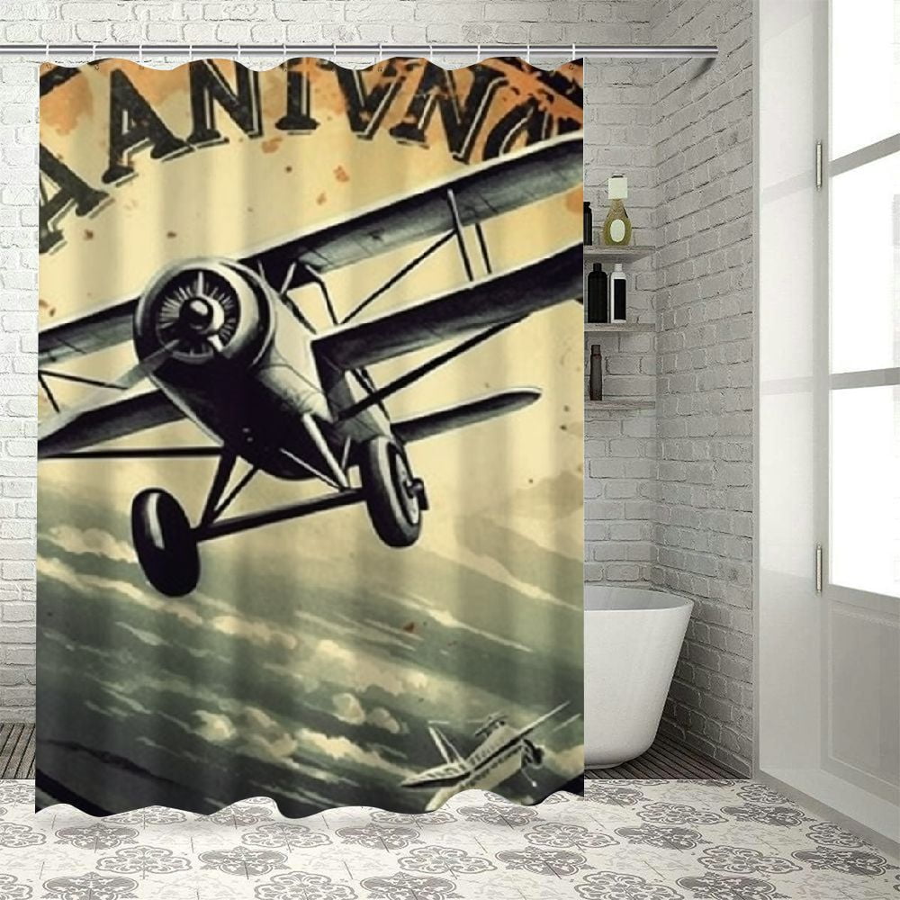 BCIIG Airplane Bathroom Decor Set with Hooks, Colorful Luxurious ...