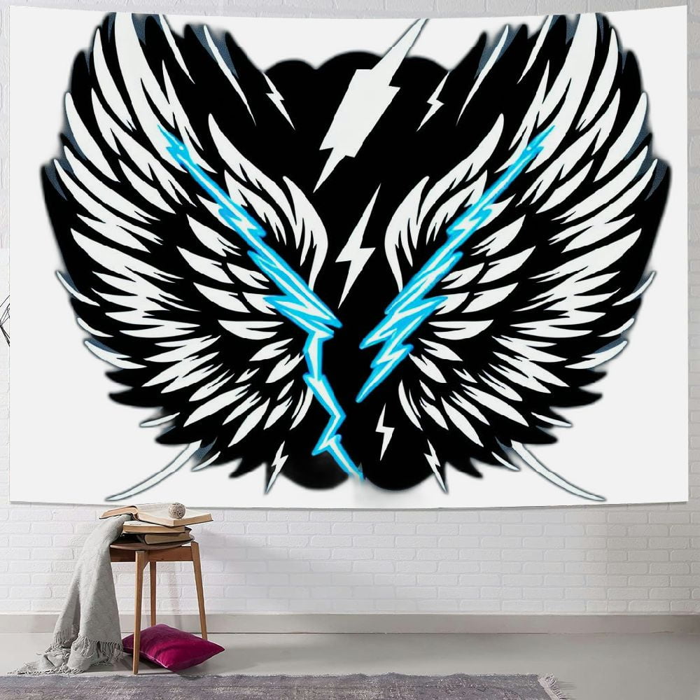 BCIIG Angel Wings Lightning Bolts Tapestry Wall Hanging Unique Style ...