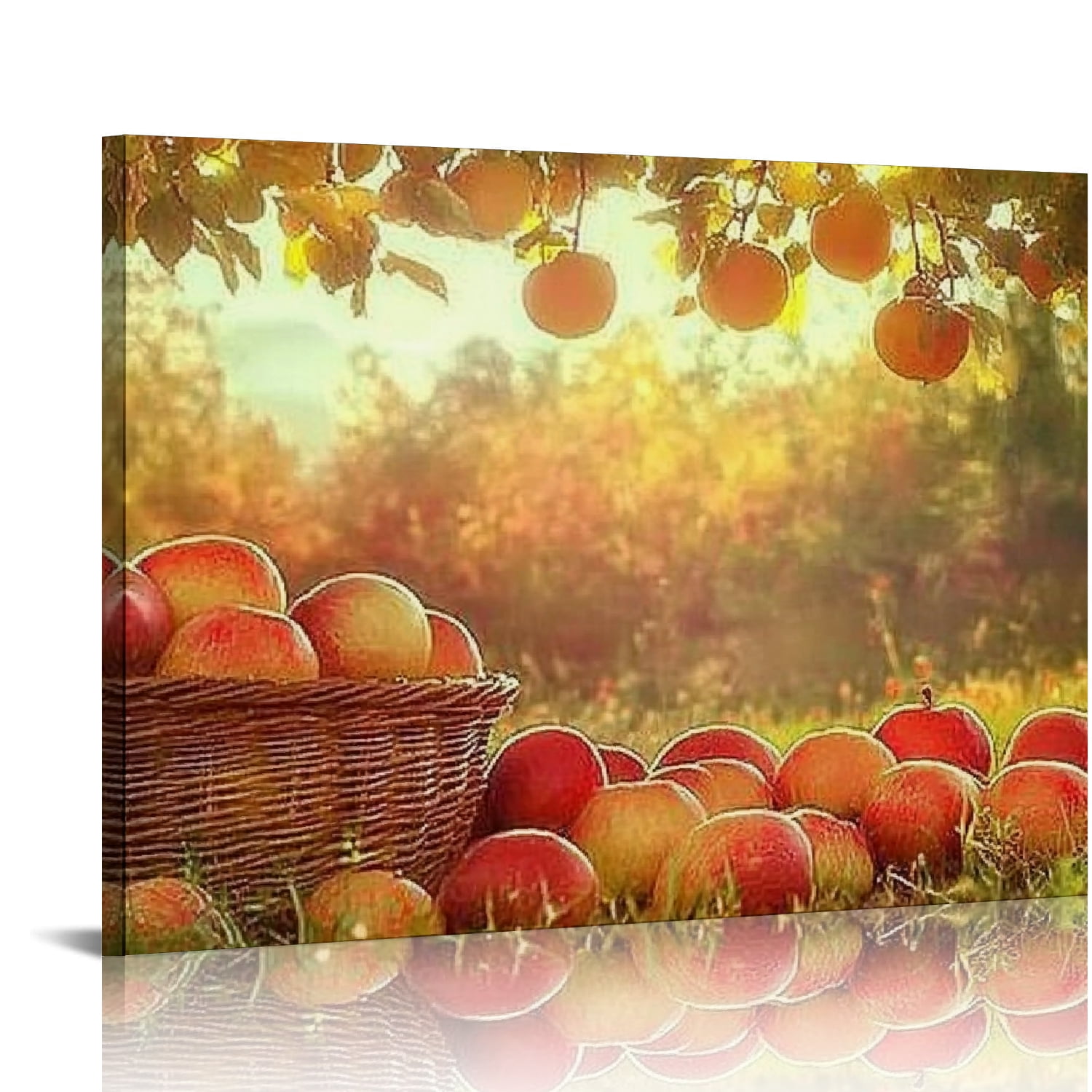 BCIIG Apples Forest Canvas Print for Living Room Bedroom Home Office ...