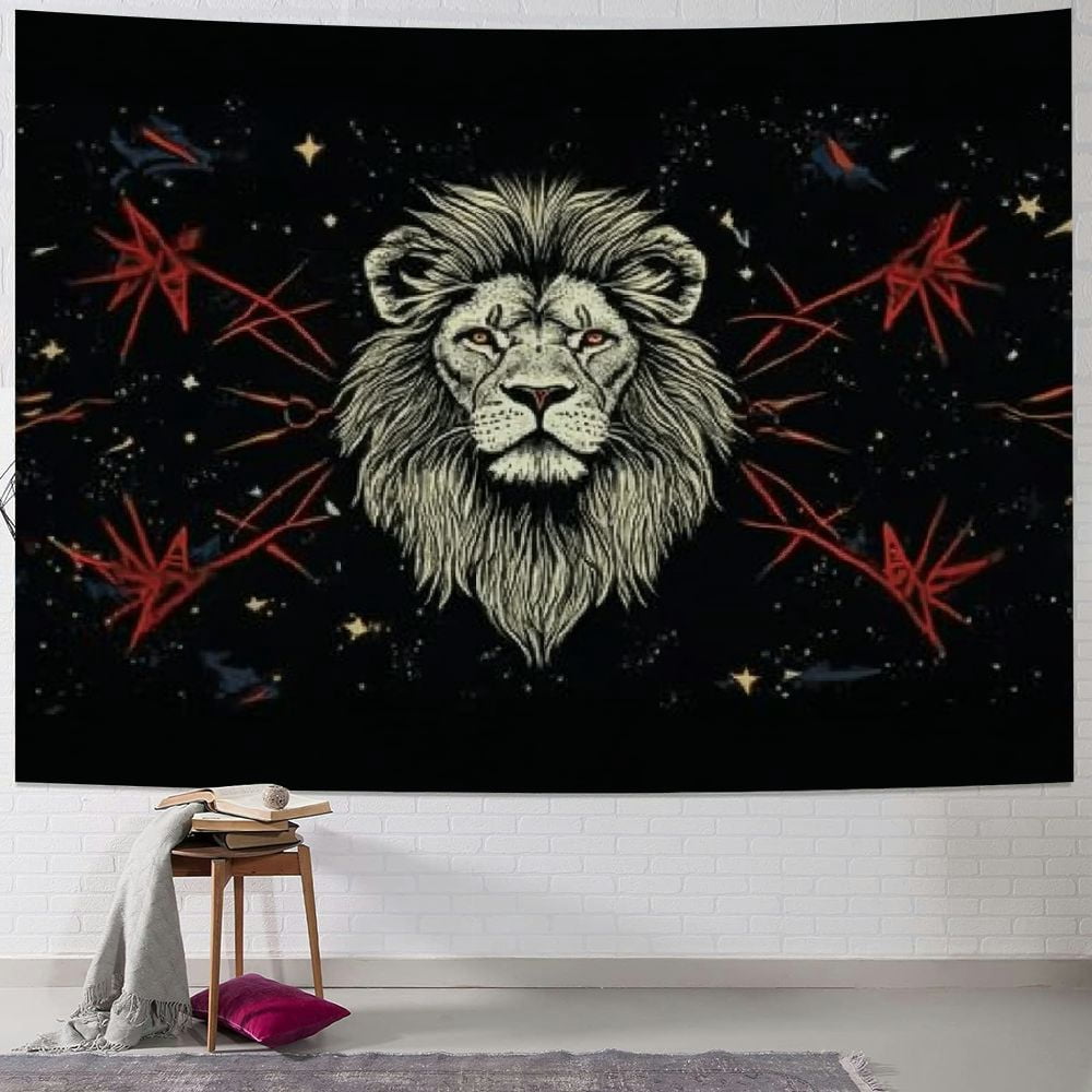 BCIIG Astrology Tapestry, Medieval Mystical Lion Portraits Astrological ...