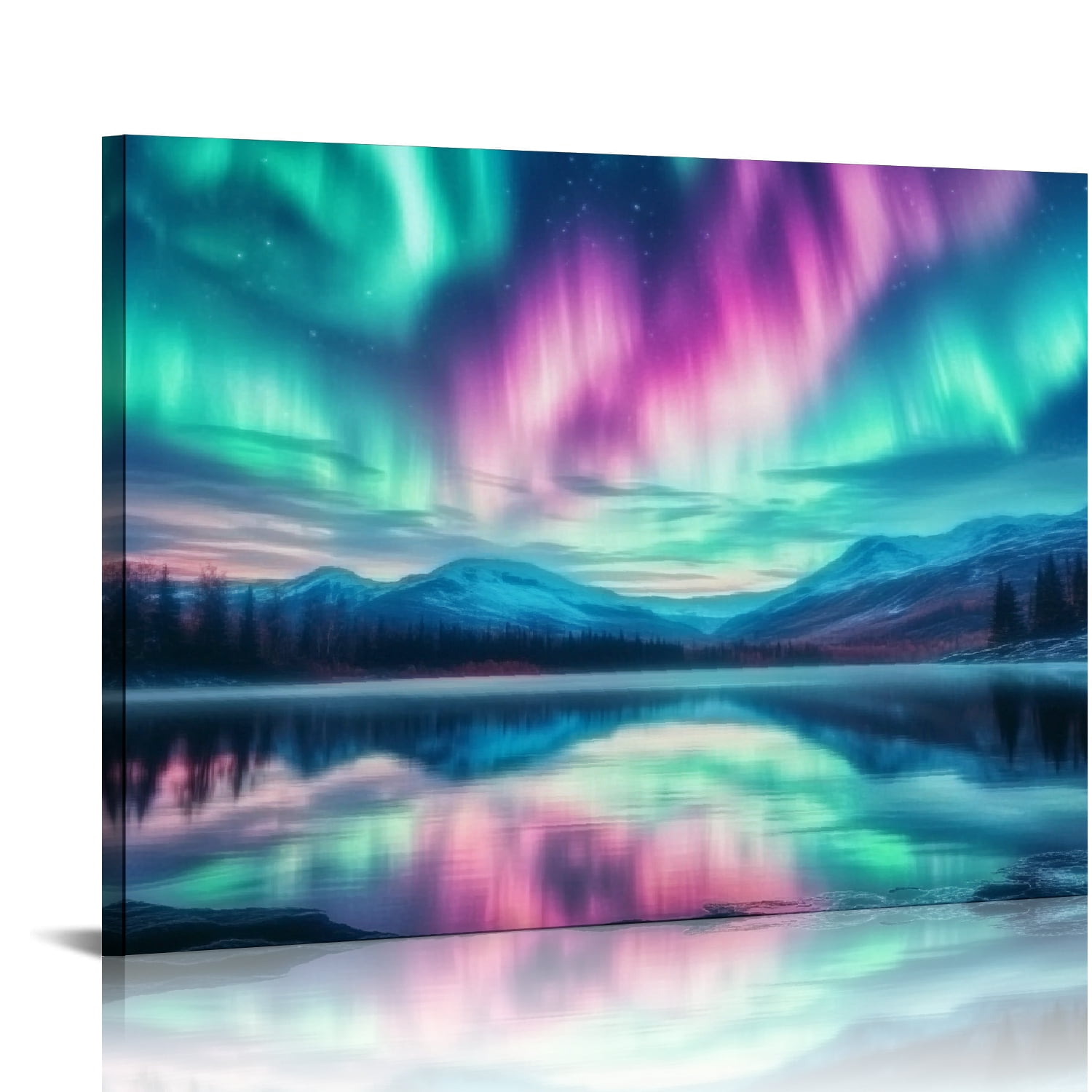 BCIIG Aurora Lights Art Modern Canvas Prints Wall Decor for Living Room ...