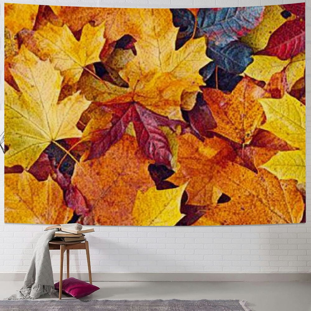 BCIIG Autumn Leaves Tapestry Wall Hanging Graphic Tapestries Home Wall ...