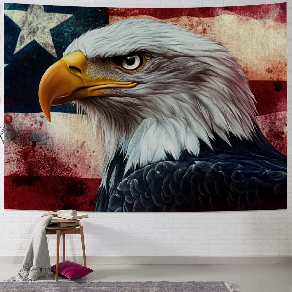 BCIIG Bald Eagle Flag America Tapestry Wall Hanging Unique Style ...