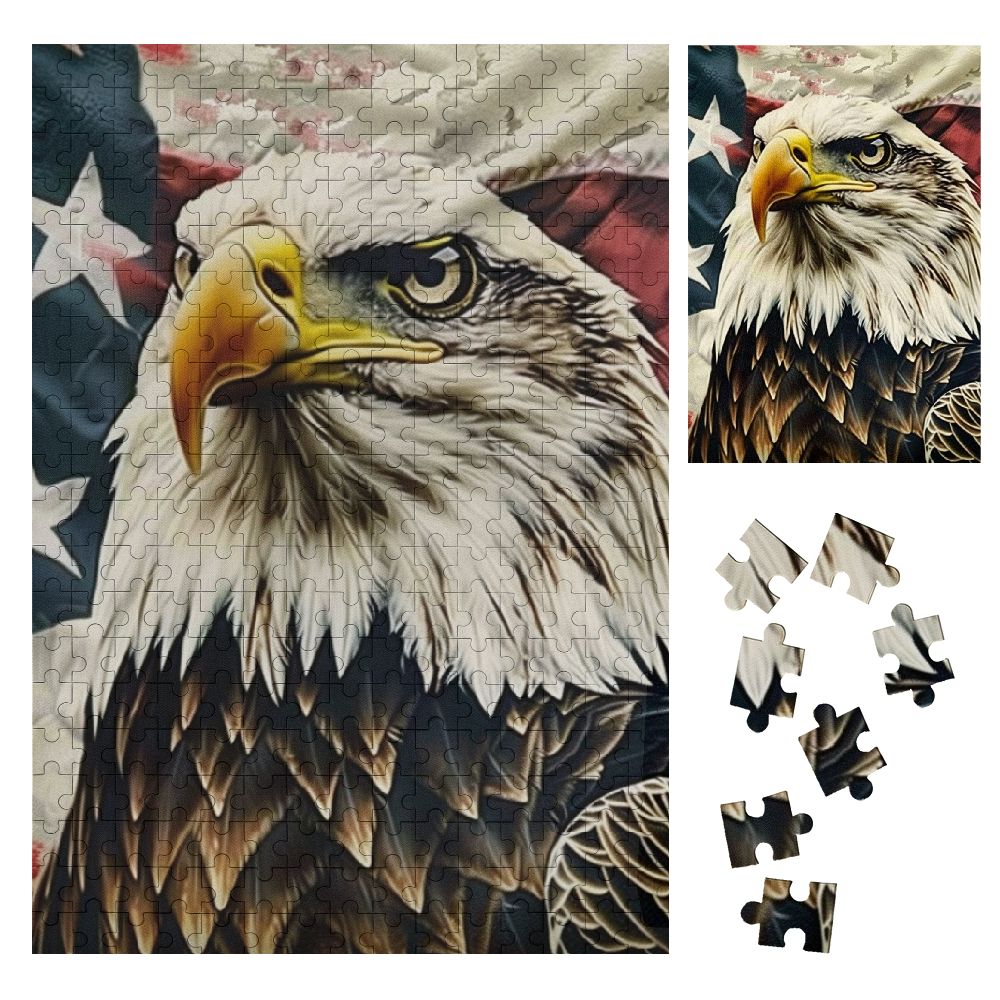 BCIIG Bald Eagle Flag American Romanticism Wooden Jigsaw Puzzle ...