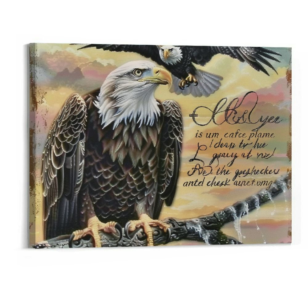 BCIIG Bald Head Eagle Wall Art Bible Verses Wall Decoration Eagle ...