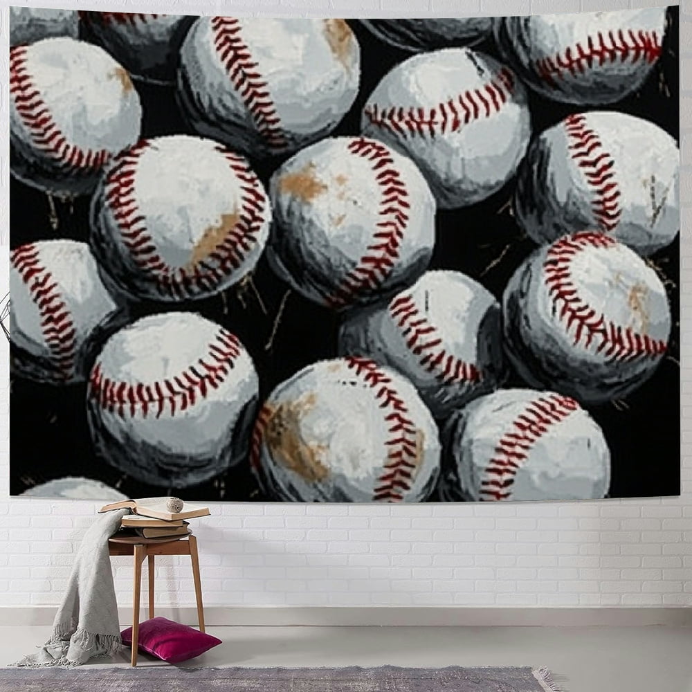 BCIIG Baseballs Tapestry Wall Hanging Unique Style Graphic Tapestries ...