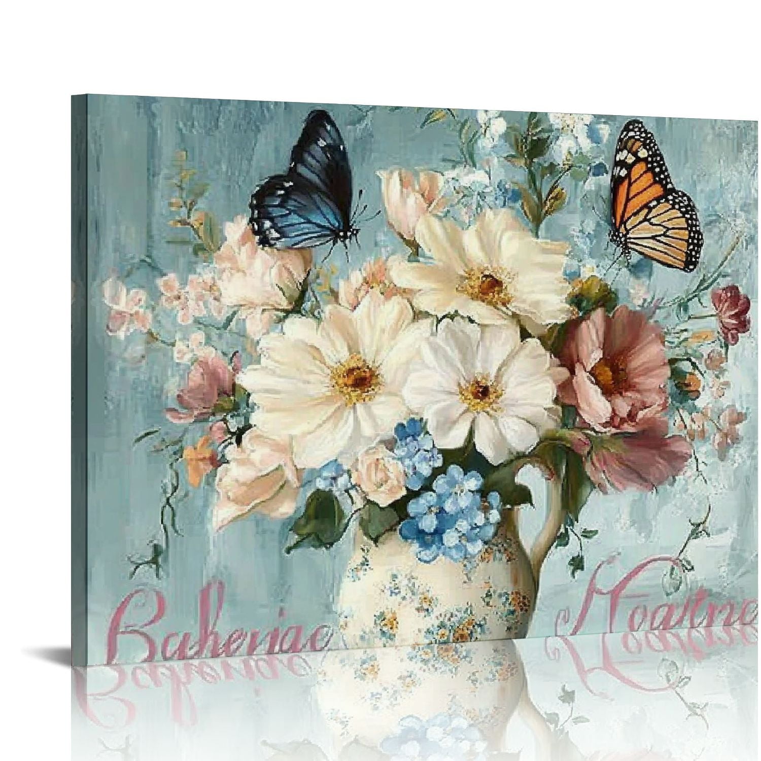 BCIIG Bathroom Decor Wall Art Floral Bathroom Canvas Prints Painting ...