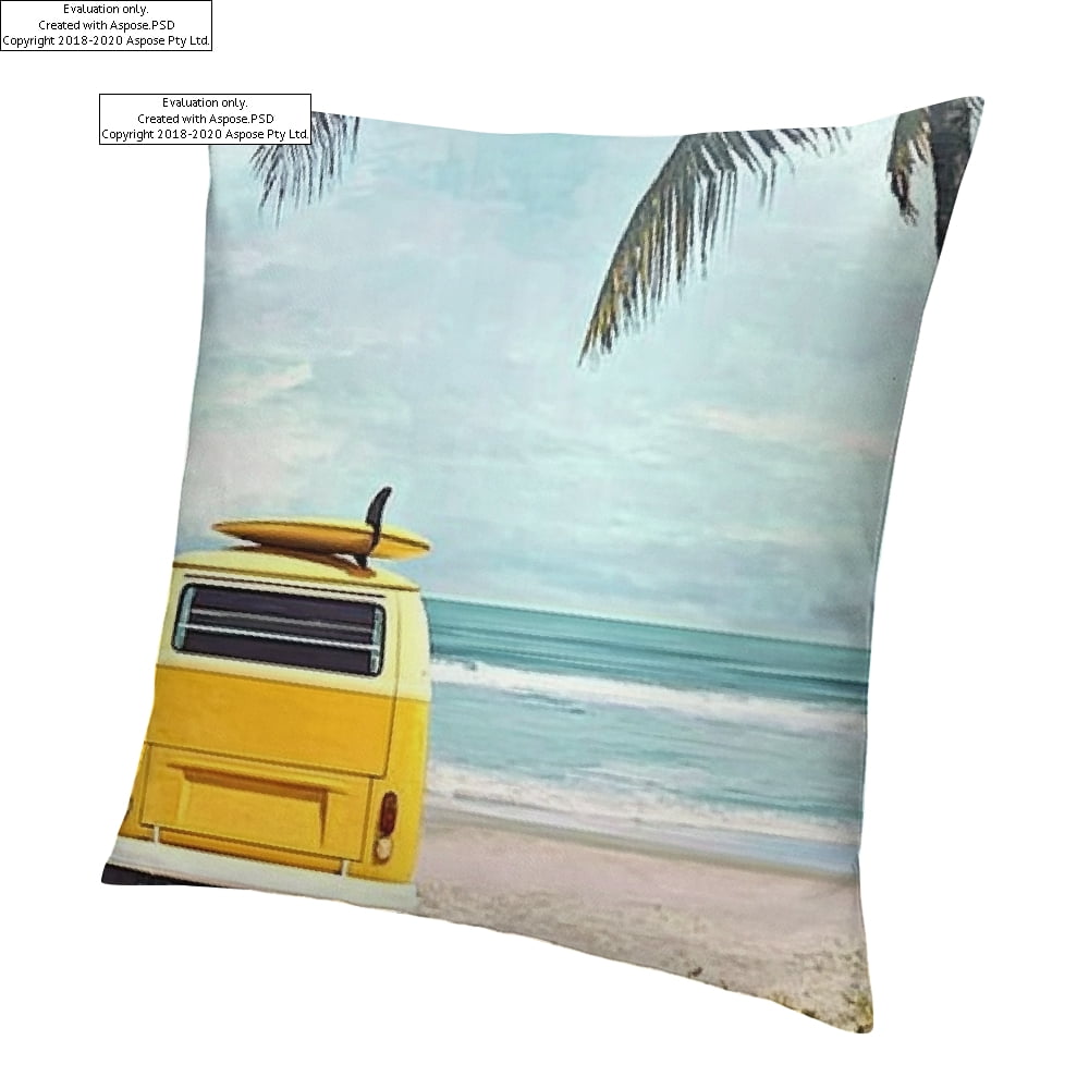 BCIIG Beach Vibes Aesthetic Decorative Home Furnishing Pillowcase Short ...
