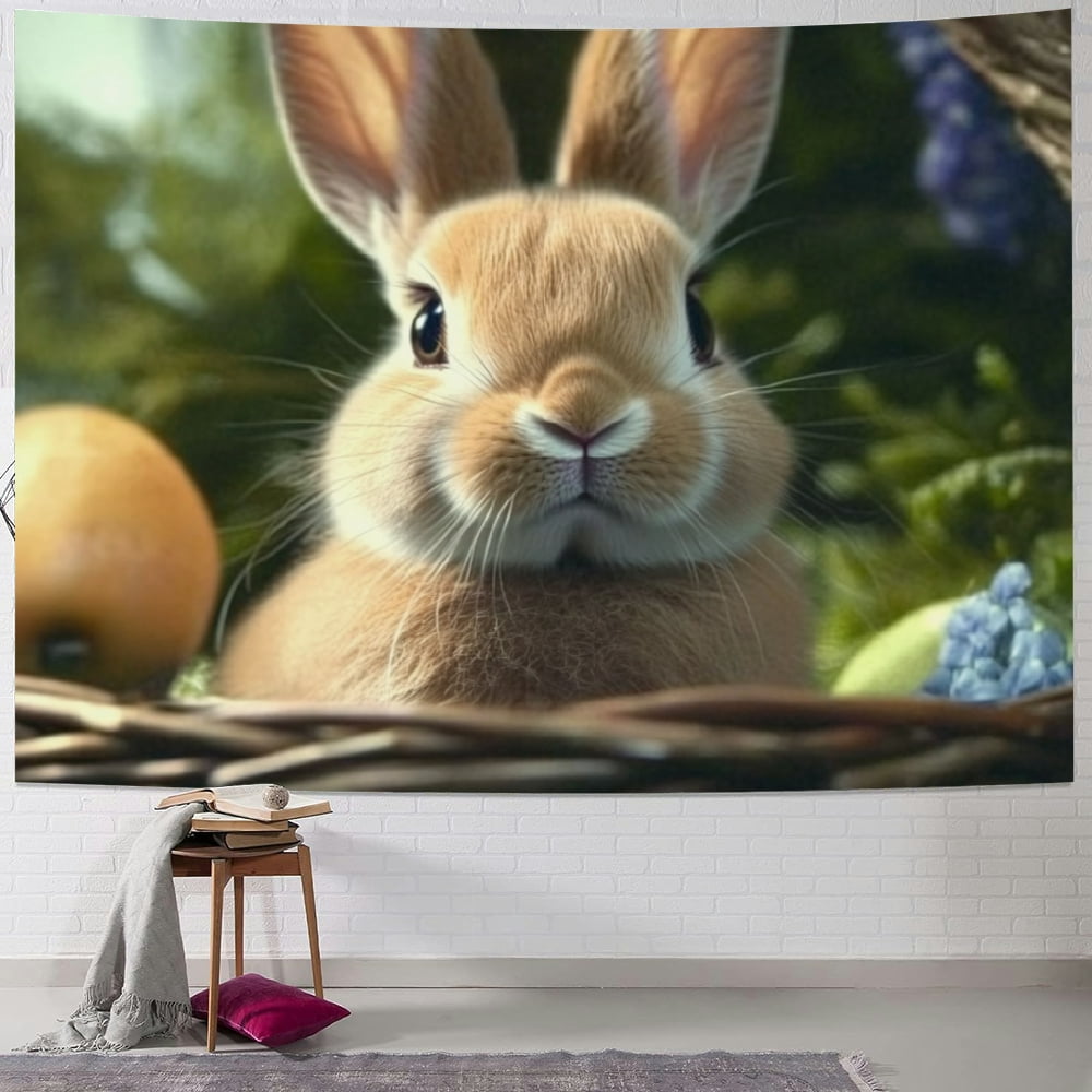 BCIIG Beatrix Potter Rabbit Basket Tapestry Wall Hanging Decor ...