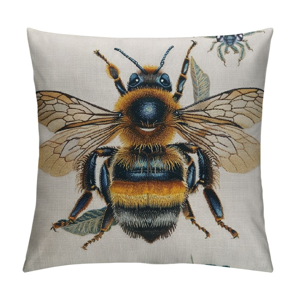 BCIIG Bee Pillow Cover,Decorative Pillow Bees Watercolour Drawing ...