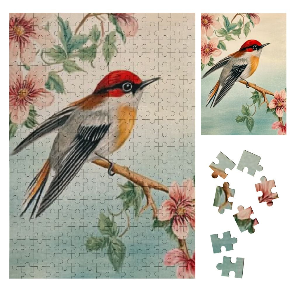 BCIIG Bird Flower Branch Wooden Jigsaw Puzzle Vertical Style Adults and ...