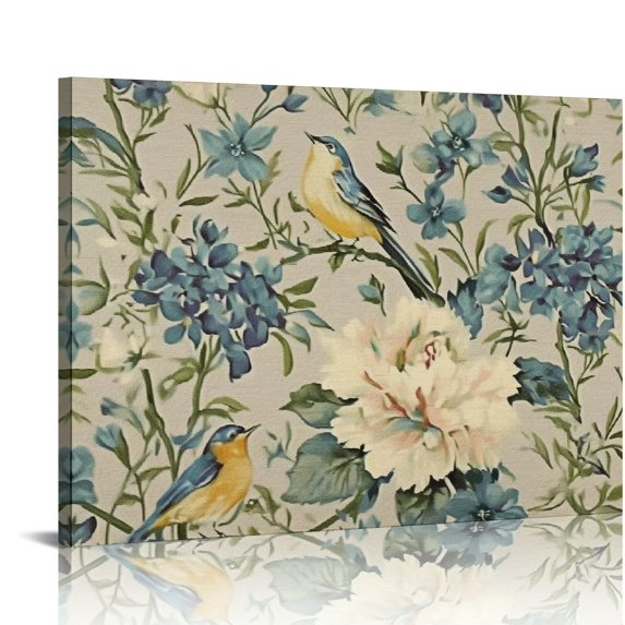 BCIIG Bird Pattern Flower Wall Decor Art for Living Room Bedroom Office ...