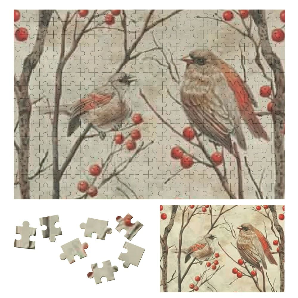 BCIIG Bird Tree Branch Berries Wooden Jigsaw Puzzle Challenging ...