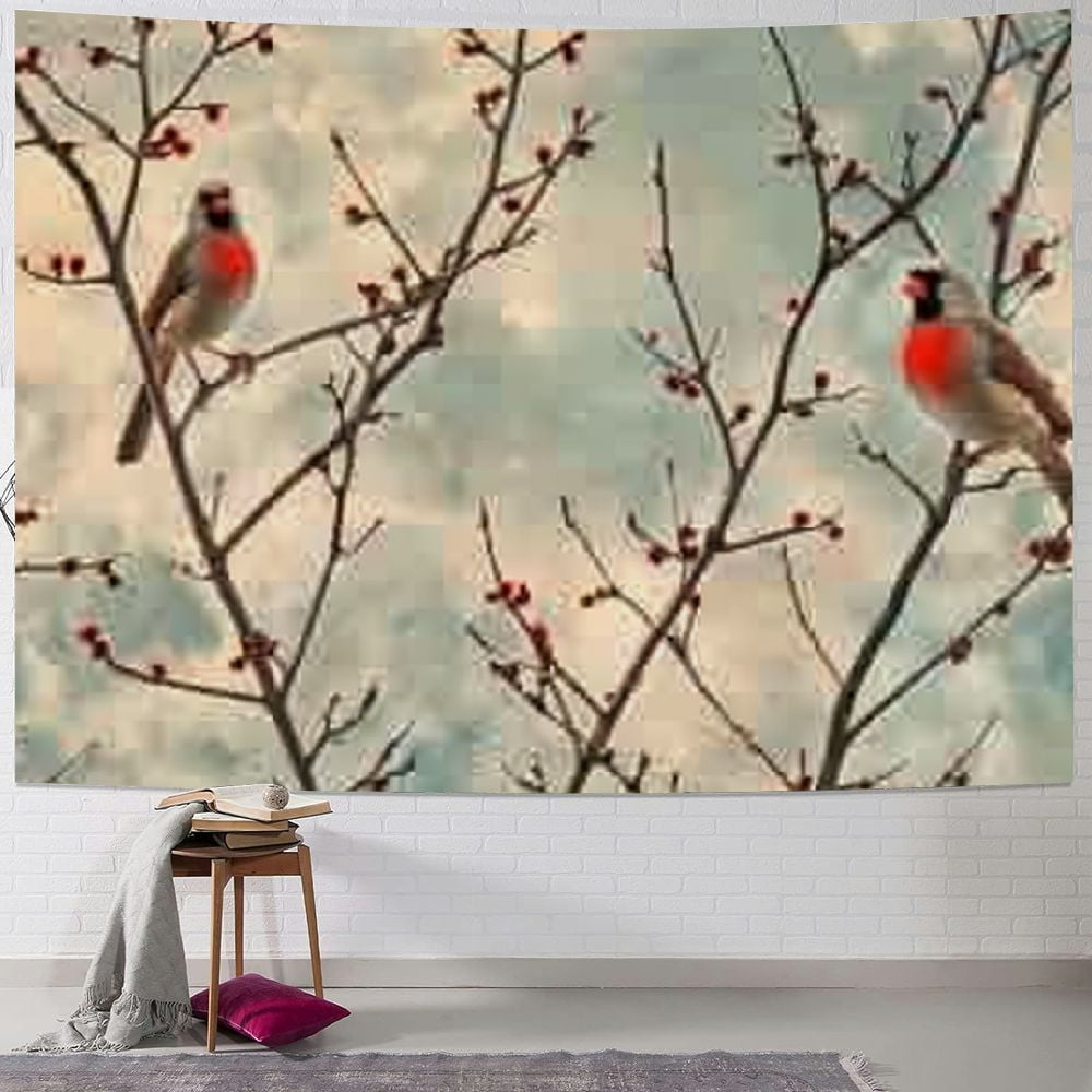 BCIIG Bird Tree Branch Sky Tapestry Wall Hanging Unique Style Graphic ...