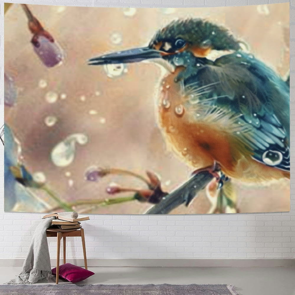 BCIIG Bird Water Droplets Tapestry Wall Hanging Unique Style Graphic ...