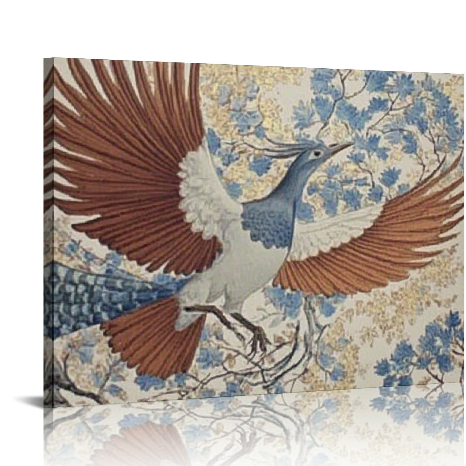 BCIIG Bird Wings Fan Canvas Art Print for Living Room Bedroom Home ...