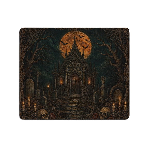 BCIIG Black Cat Pumpkin Forest Mouse Pad, Square Smooth Surface Desk ...