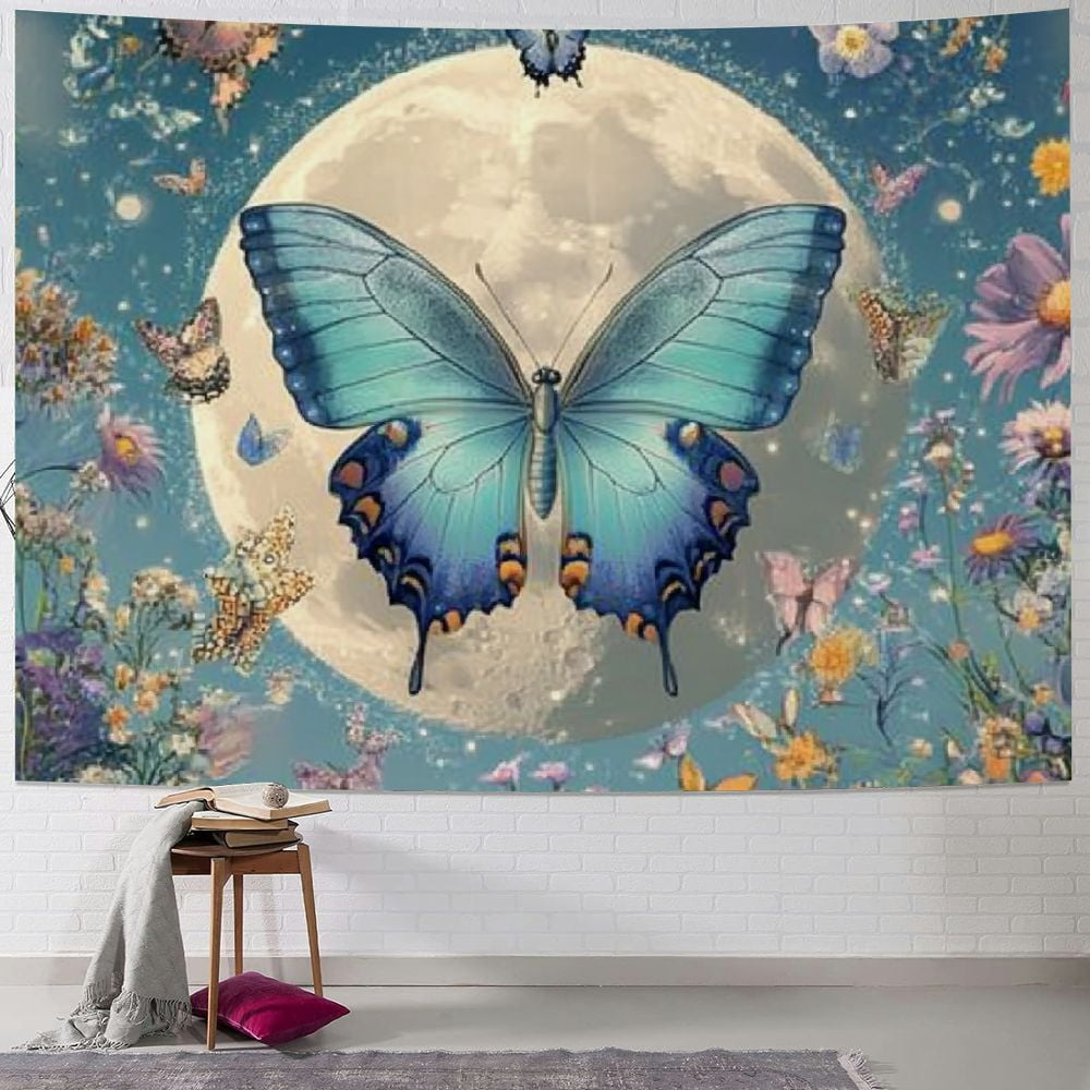 BCIIG Boho Tapestry Queen Size, Leafy Sunflower Ornate Oriental ...