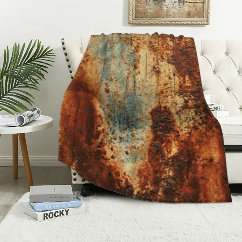 BCIIG Brown Rust Colorful Metal Rusty Steel Iron Structure Blanket ...