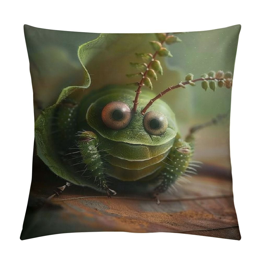 BCIIG Bug Leaf Eyes Graphic Decorative Throw Pillow Cover for Home ...