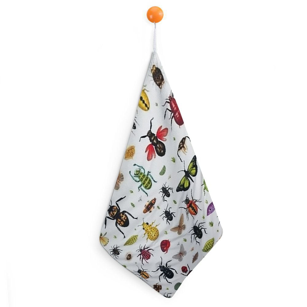 BCIIG Bugs Insects Quick-Dry Hand Towels 11.8x11.8in for Gym Bathroom ...