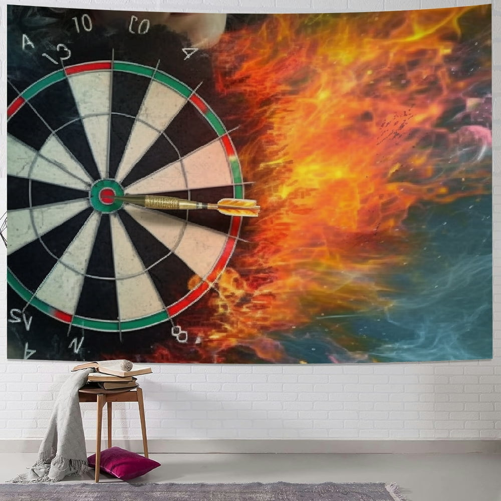 BCIIG Bullseye Fire Tapestry Wall Hanging Unique Style Graphic ...