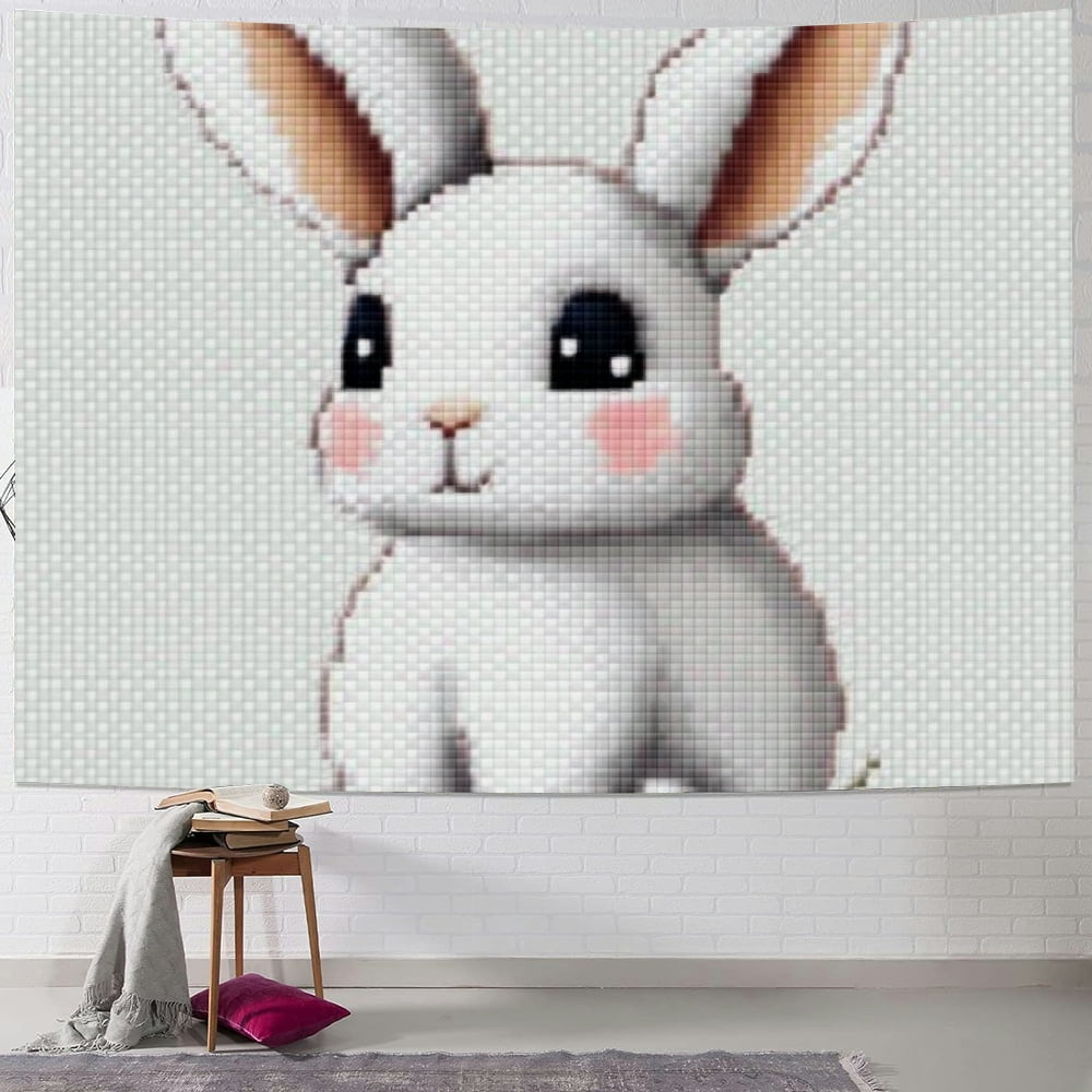 BCIIG Bunny Cute Tapestry Wall Hanging Unique Style Graphic Tapestry ...