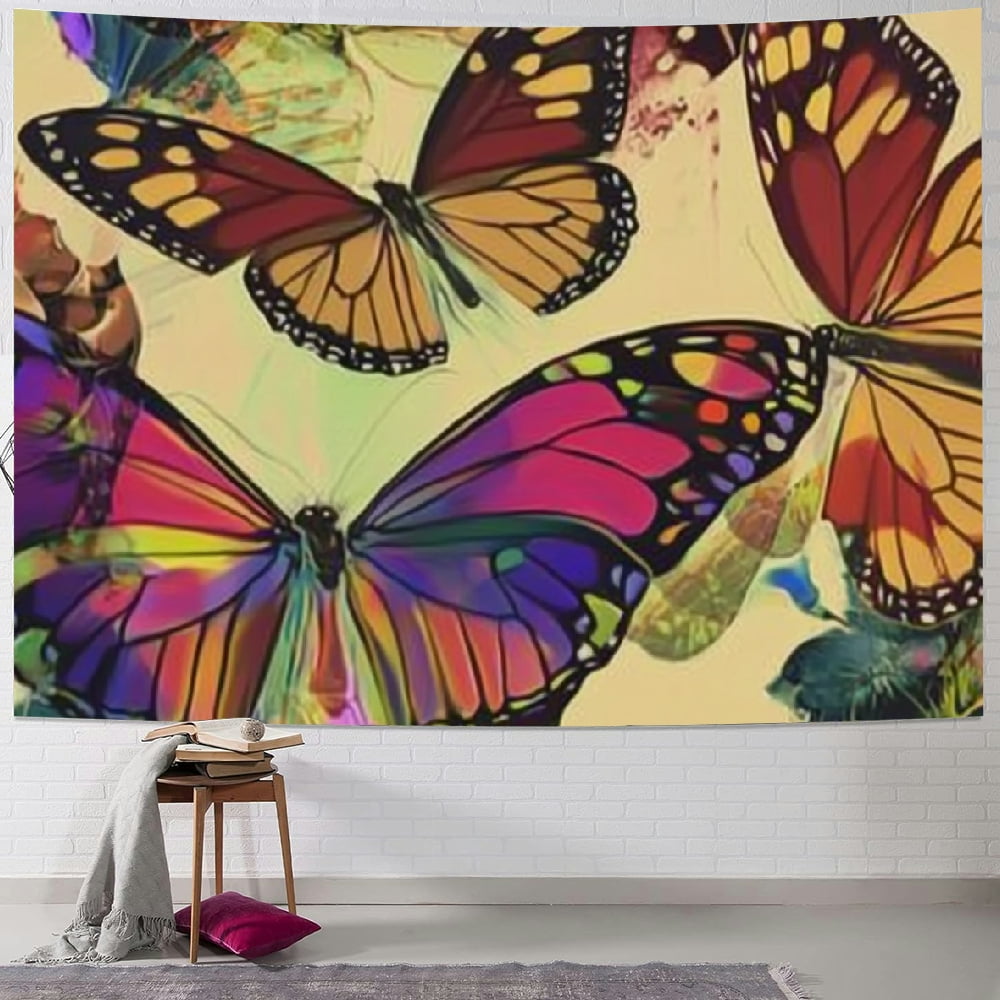 BCIIG Butterflies Tapestry Wall Hanging Unique Style Graphic Tapestries ...