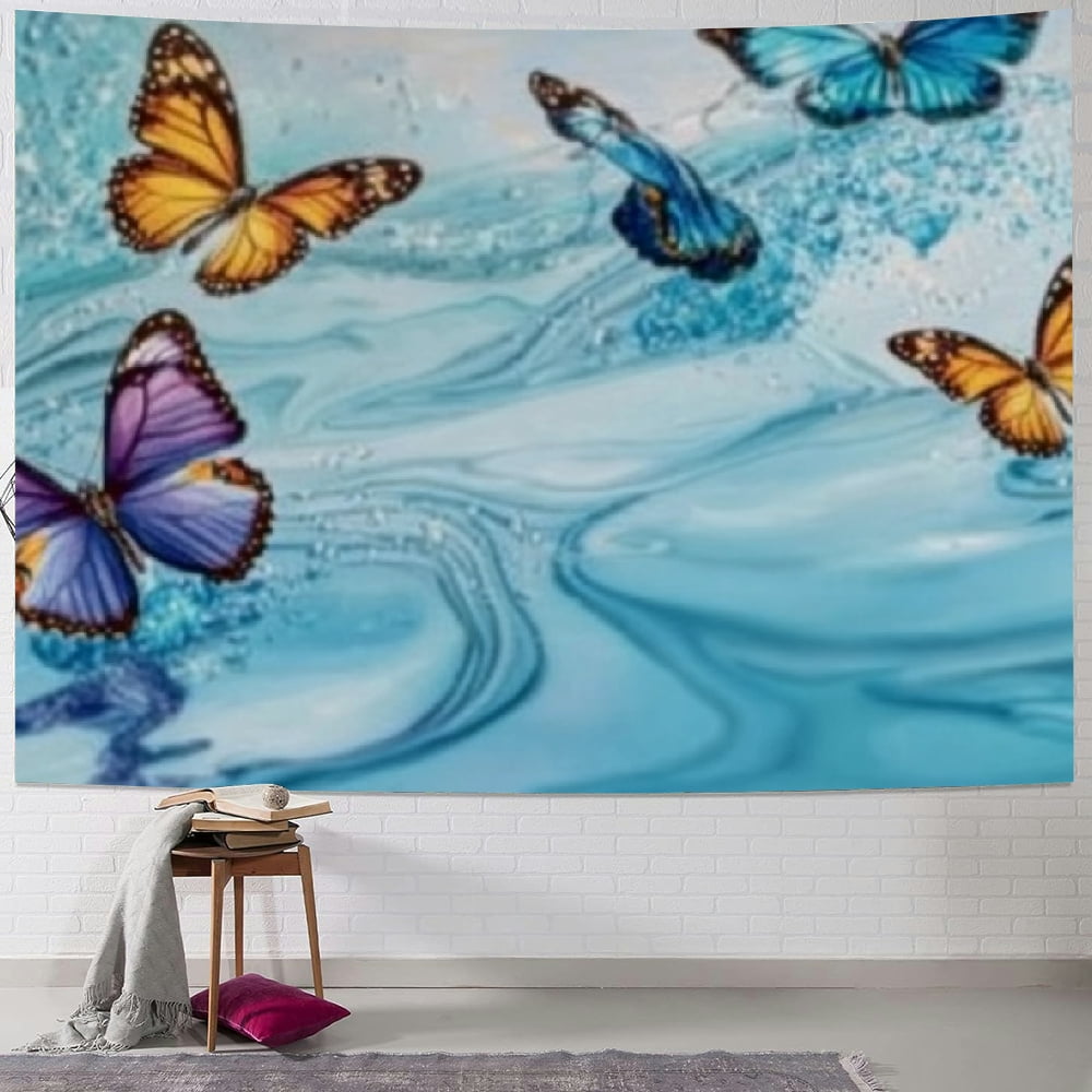 BCIIG Butterflies Water Sky Tapestry Wall Hanging Unique Style Graphic ...