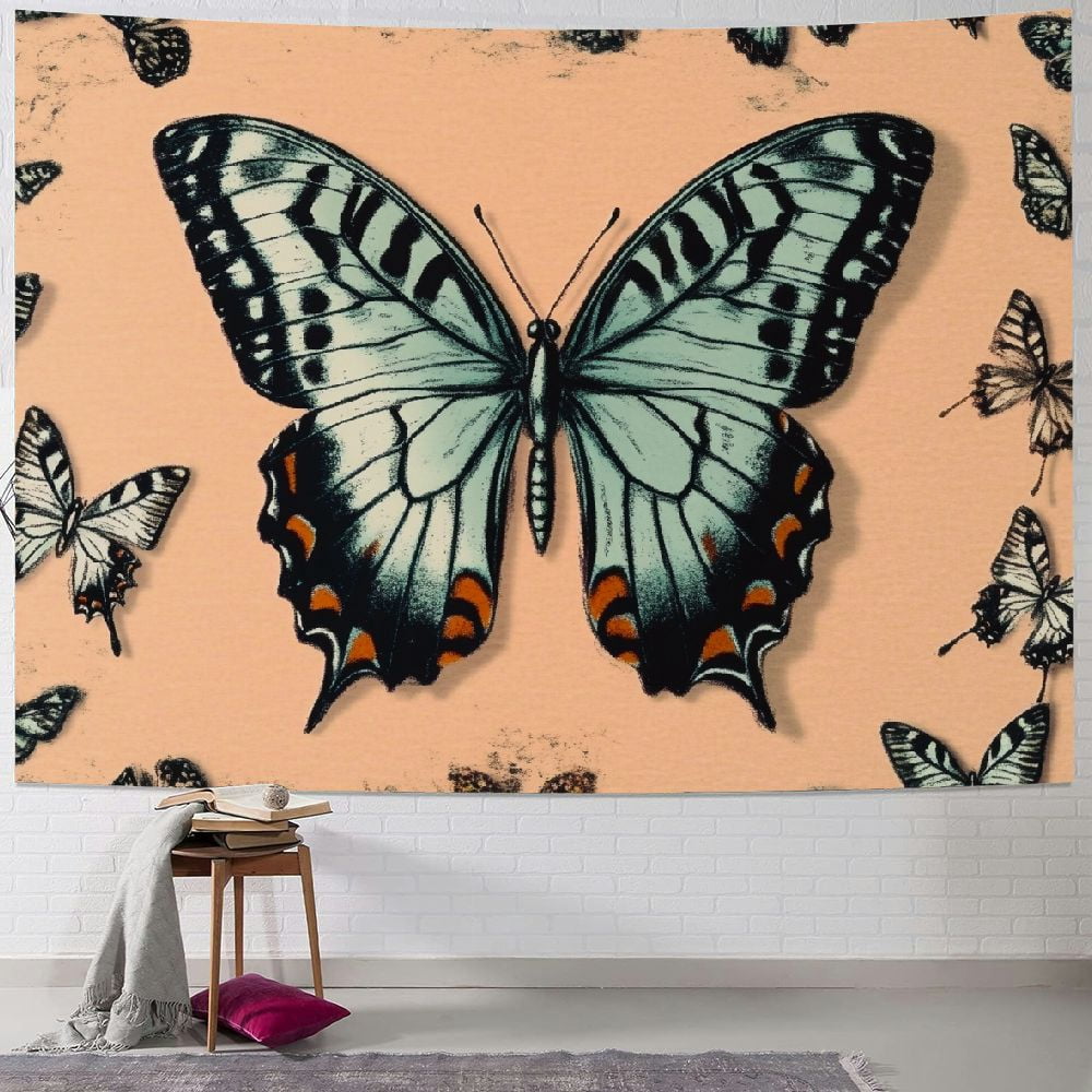 BCIIG Butterfly Book Tapestry Wall Hanging Unique Style Graphic ...
