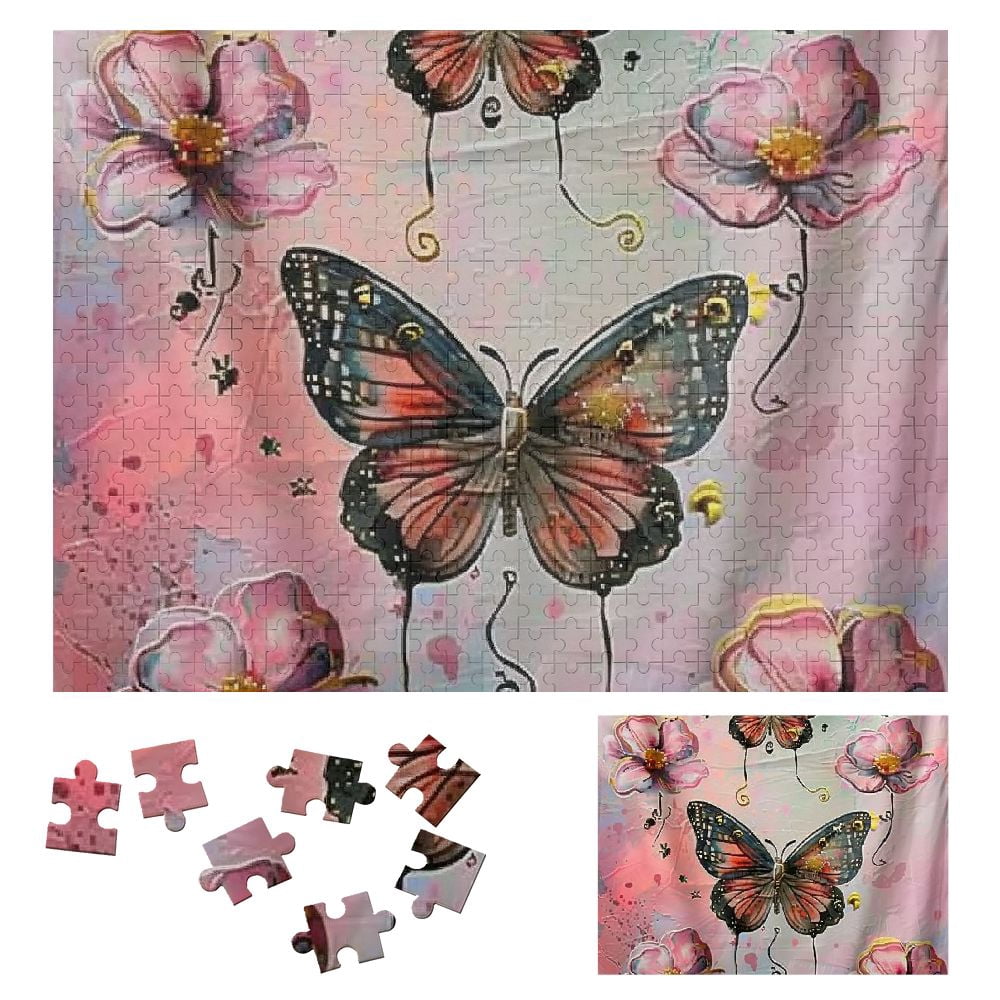 BCIIG Butterfly Flowers Symbolism Wooden Jigsaw Puzzle Impossible ...