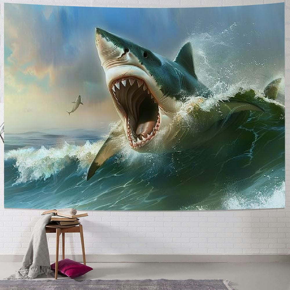 BCIIG Carcharodon Carcharias Shark Banner Backdrop Background Under The ...