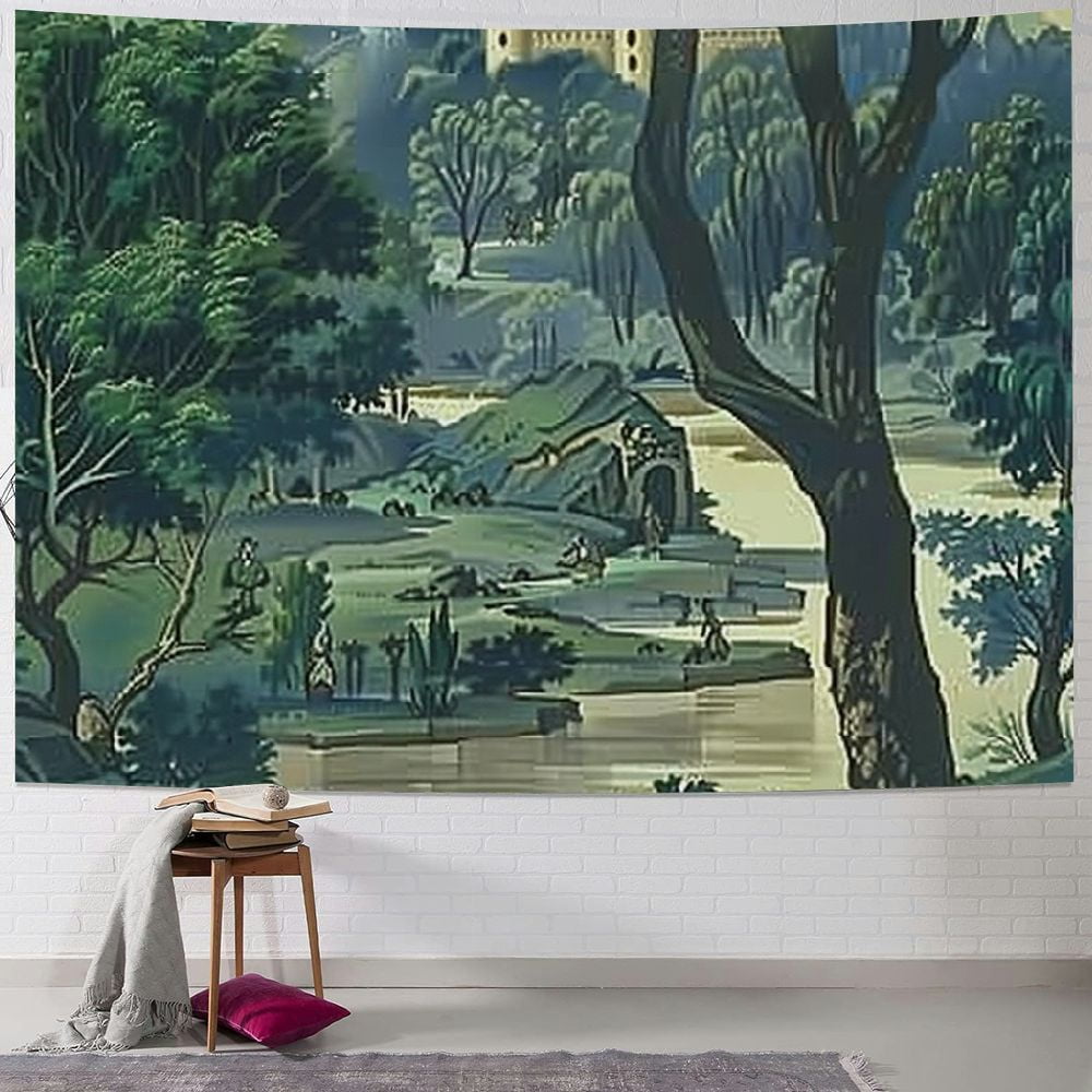 BCIIG Castle Trees Tapestry Wall Hanging Unique Style Graphic ...