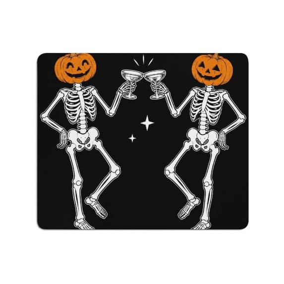 BCIIG Cheers Pumpkin Skeletons Mouse Pad, Square Smooth Surface Desk ...