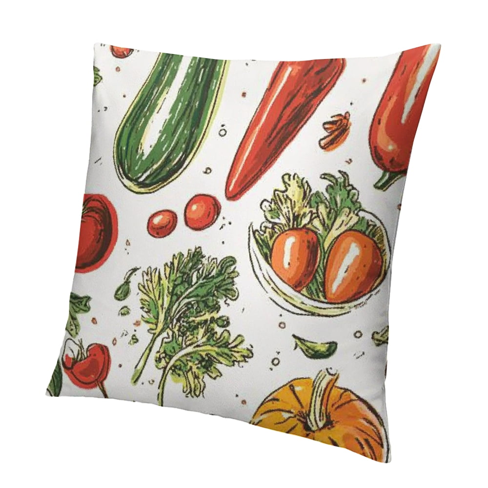 BCIIG Children's vegetable toss pillowcase, pillow case cute farmhouse ...
