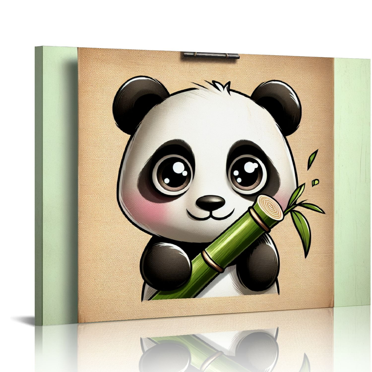 BCIIG Chinese Style Panda Canvas Wall Art Print Funny Cute Animal ...