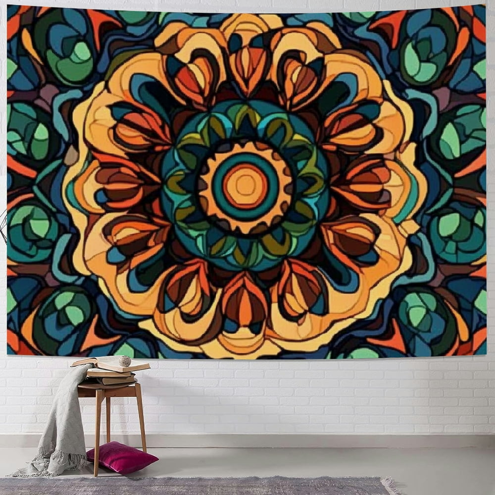BCIIG Circular Design Tapestry Wall Hanging Unique Style for Home Wall ...
