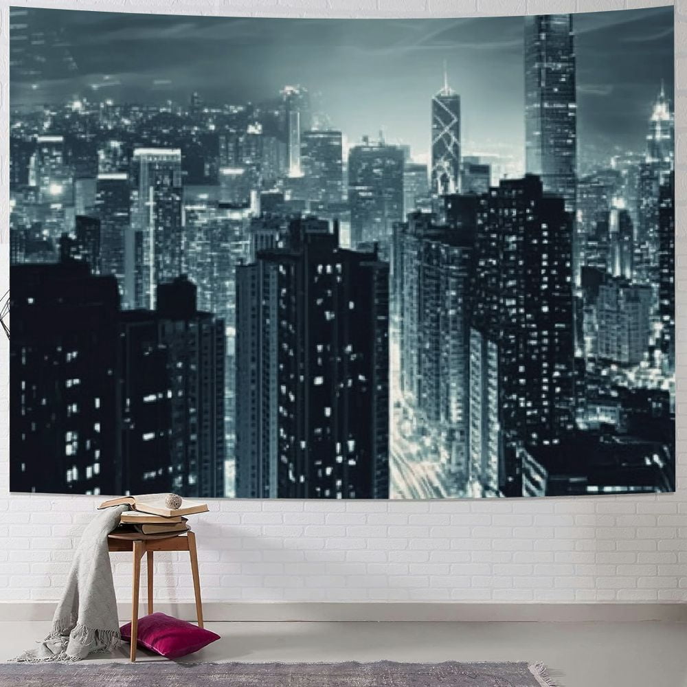 BCIIG City Tapestry, Aerial Night of View Hong Kong Skyline Famous ...