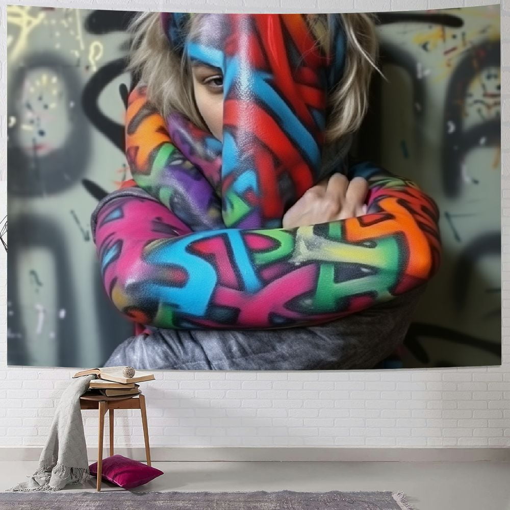 BCIIG Colorful Graffiti Wall Art - Street Art Canvas Graffiti Hip Hop ...