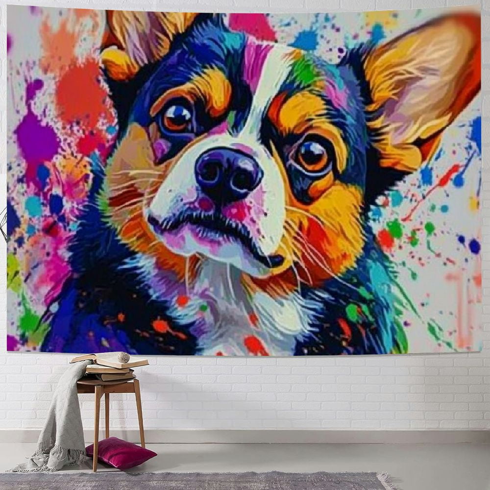 BCIIG Colorful Paint Splatter Tapestry Wall Hanging Unique Style Art ...