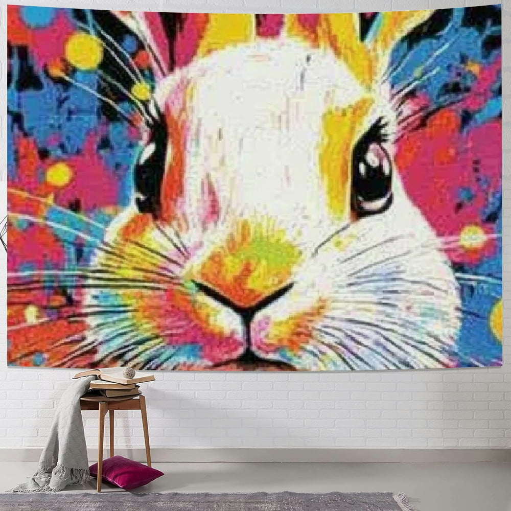 BCIIG Colorful Paint Splatters Graffiti Tapestry Wall Hanging Unique ...